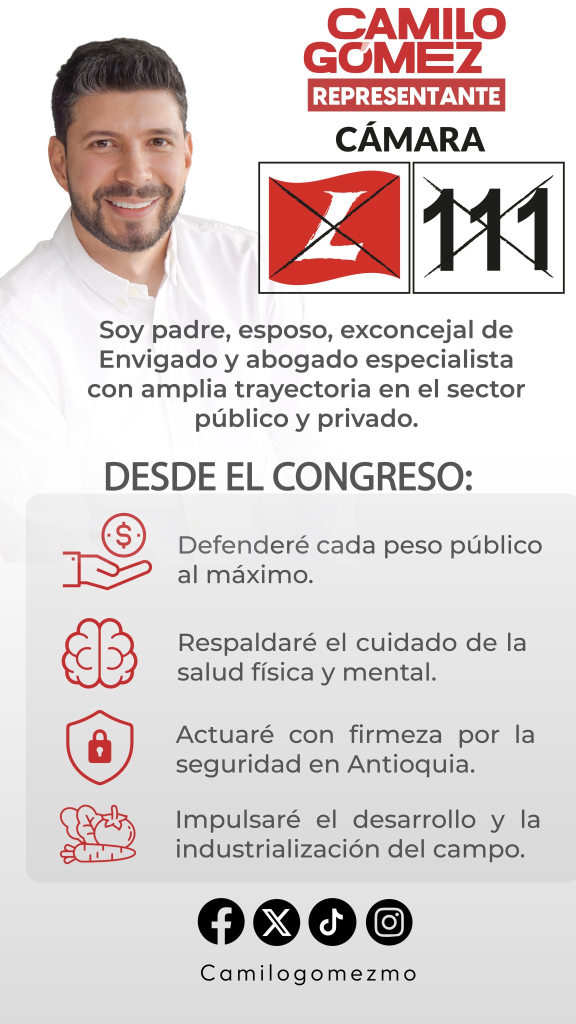 Camilo Gómez presenta su visión para Colombia: familia, seguridad ...